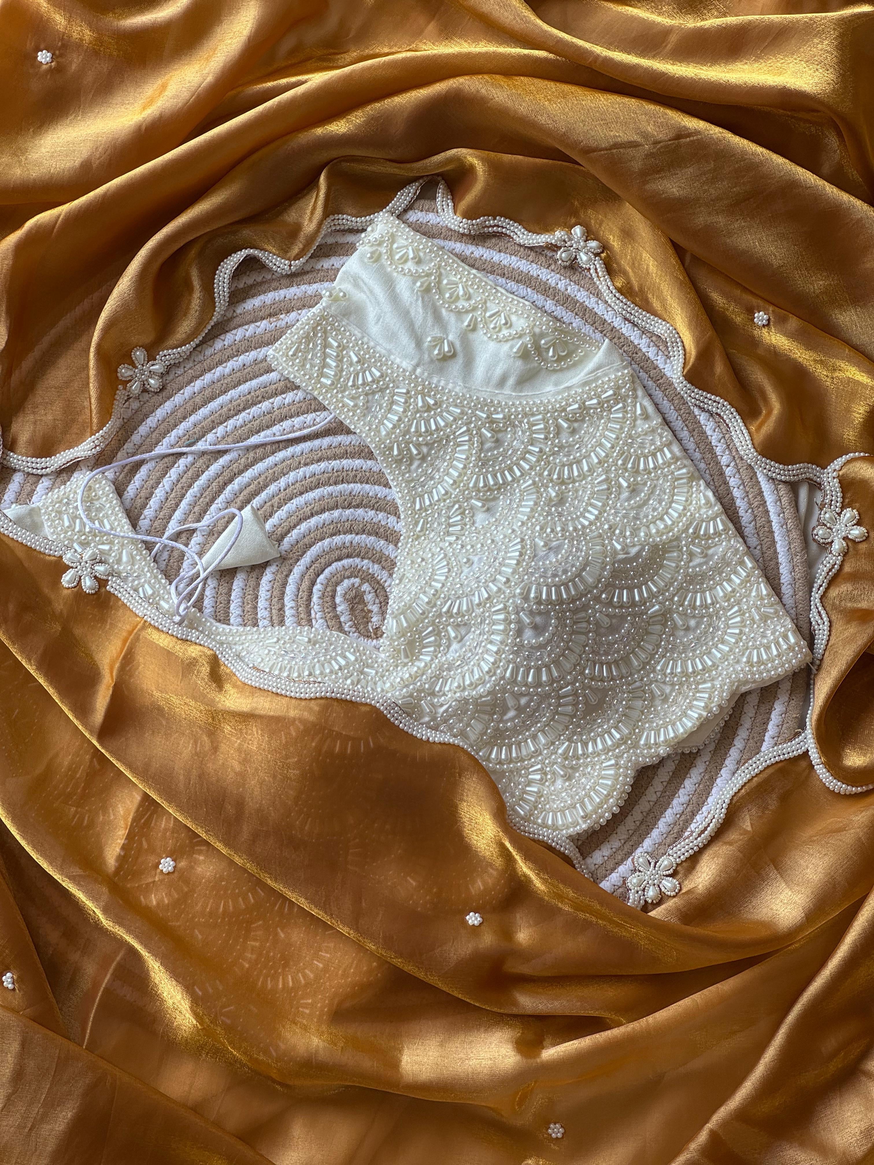 Rajkumari Pearl Saree – Vaastrastudio